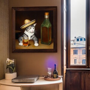 Tequila Cat Meme Art Re-imagined in Renaissance Painting Style on ...