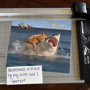 Fat Cat Vs. Shark 2: Revenge of the Orange Cat | Meme Art Print Re ...