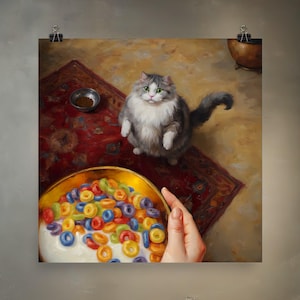 Fat Cat Begs for Cereal | Meme Art Re-imagined in Renaissance Painting ...