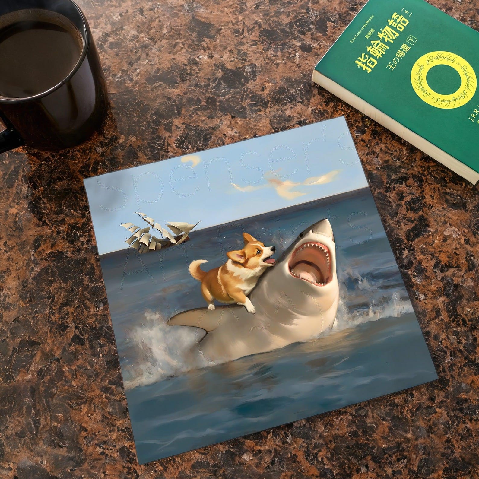 Corgi Vs. Shark | Meme Art Re-imagined in Renaissance Painting Style on ...