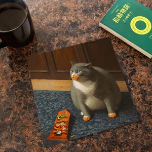 Fat Cat Eats Cheetos and Experiences Existential Dread | Meme Art Re ...
