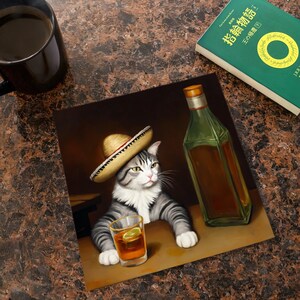 Tequila Cat Meme Art Re-imagined in Renaissance Painting Style on ...