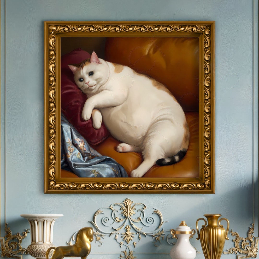 Crying Sad Cat Meme Art Remimagined in Renaissance Painting Style on ...