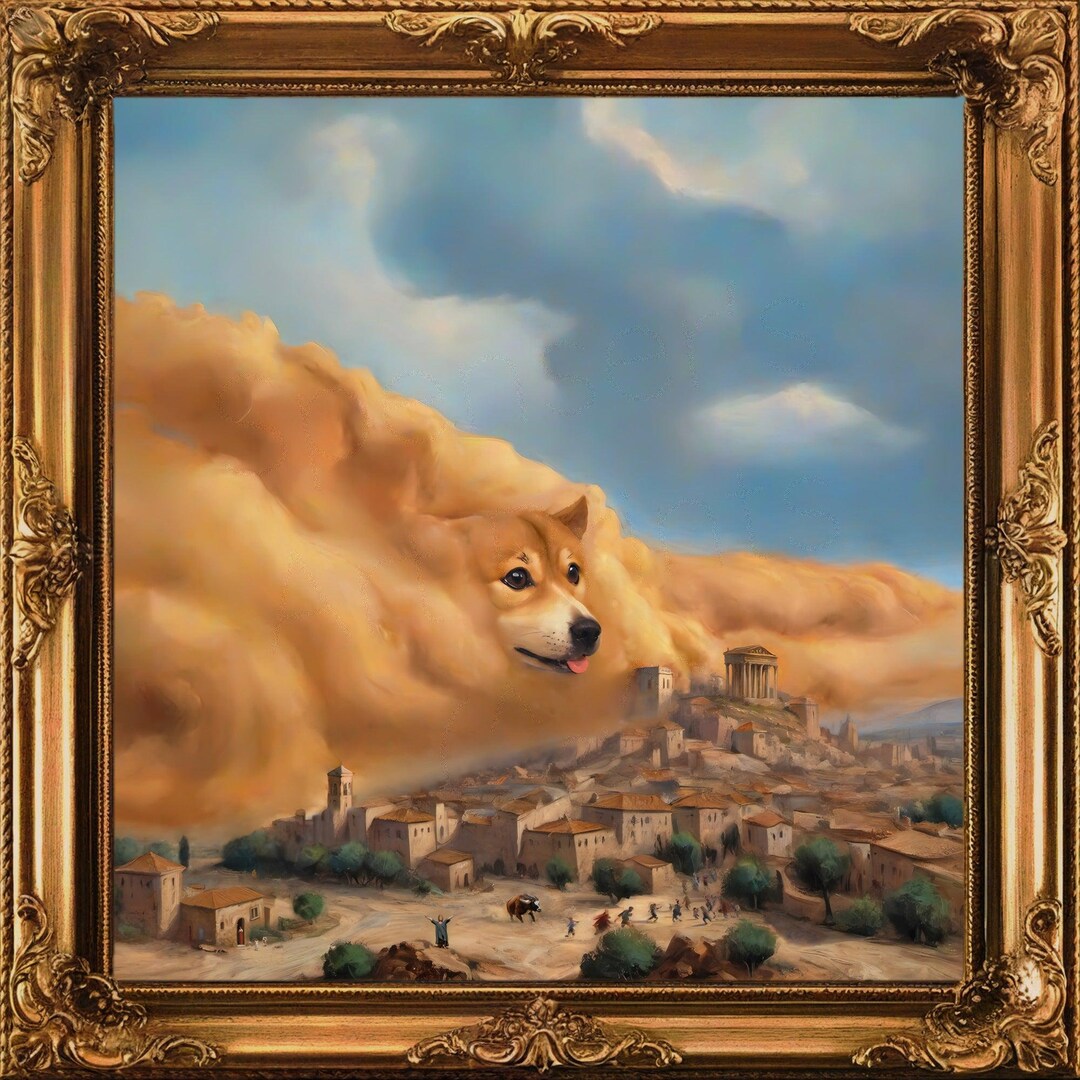Sandstorm Doge Meme Art Re-imagined in Renaissance Painting Style on ...