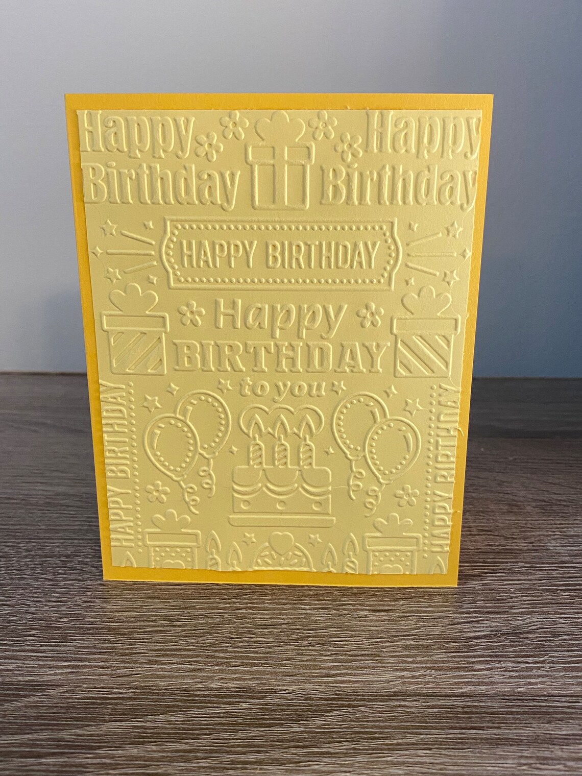 Happy Birthday Cards, Embossed, Set of 5, Handmade - Etsy