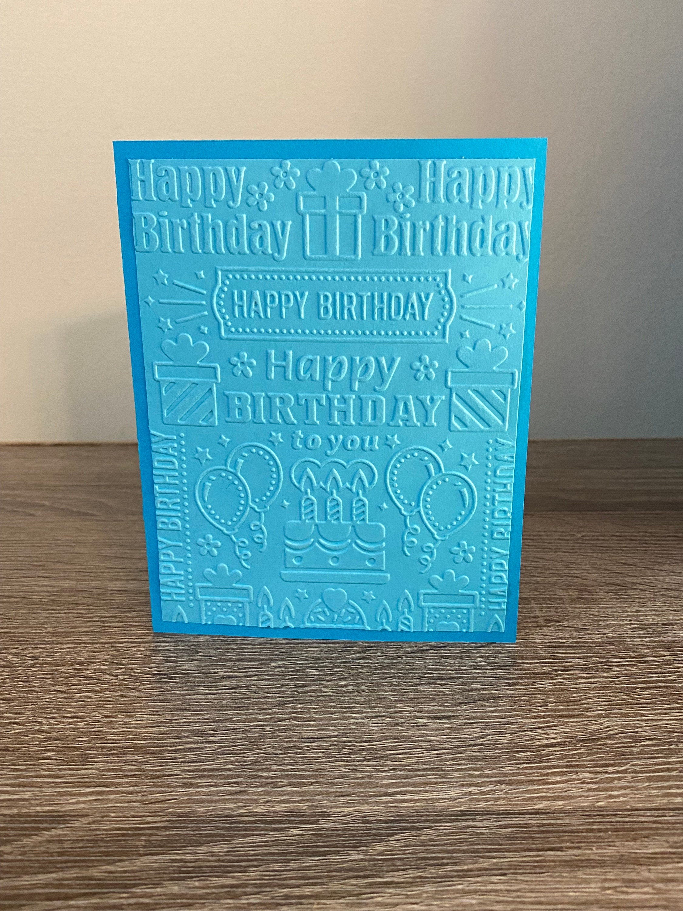 Happy Birthday Cards, Embossed, Set of 5, Handmade - Etsy