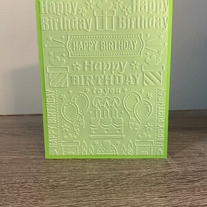 Happy Birthday Cards, Embossed, Set of 5, Handmade - Etsy