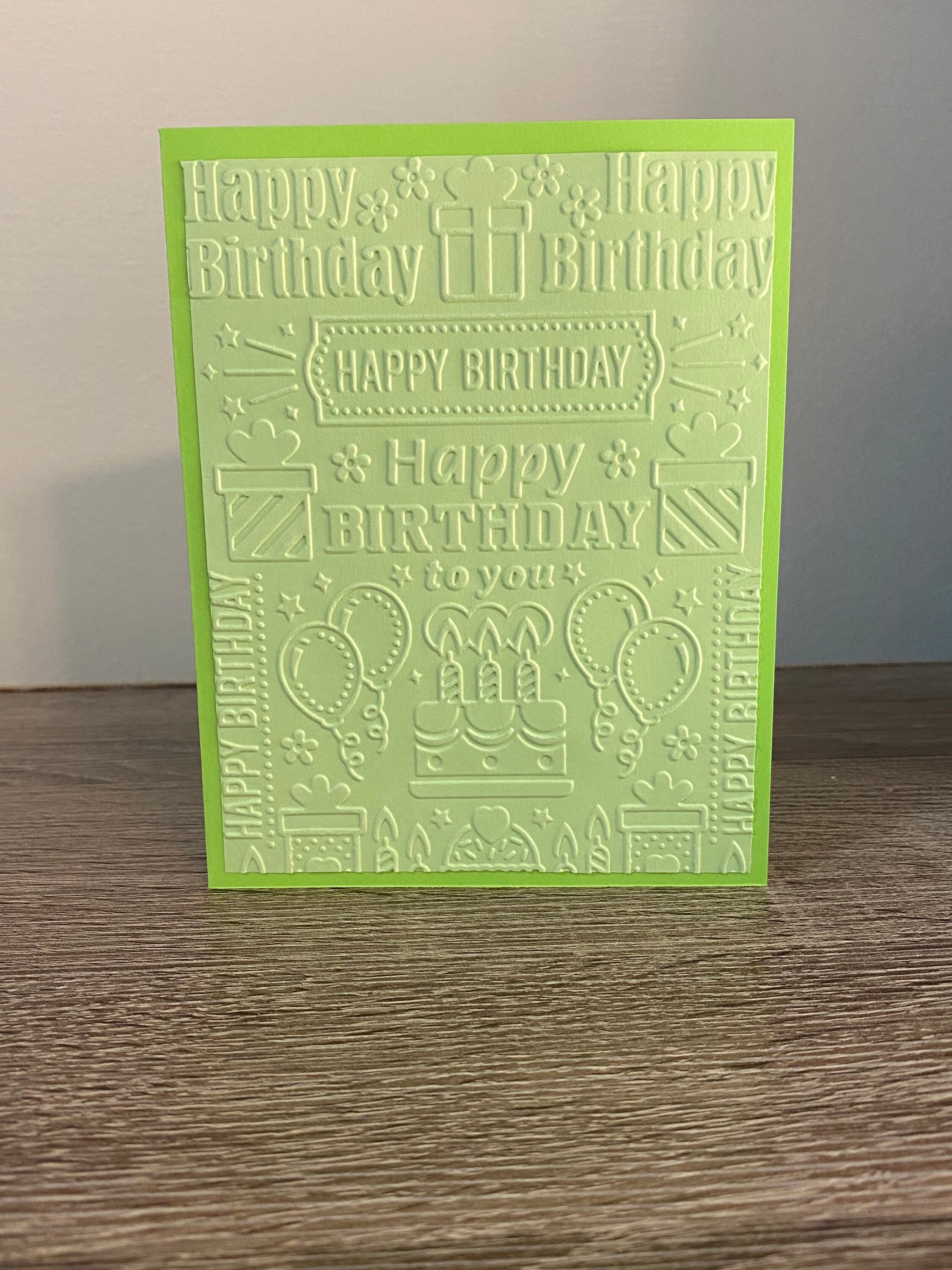 Happy Birthday Cards, Embossed, Set of 5, Handmade - Etsy