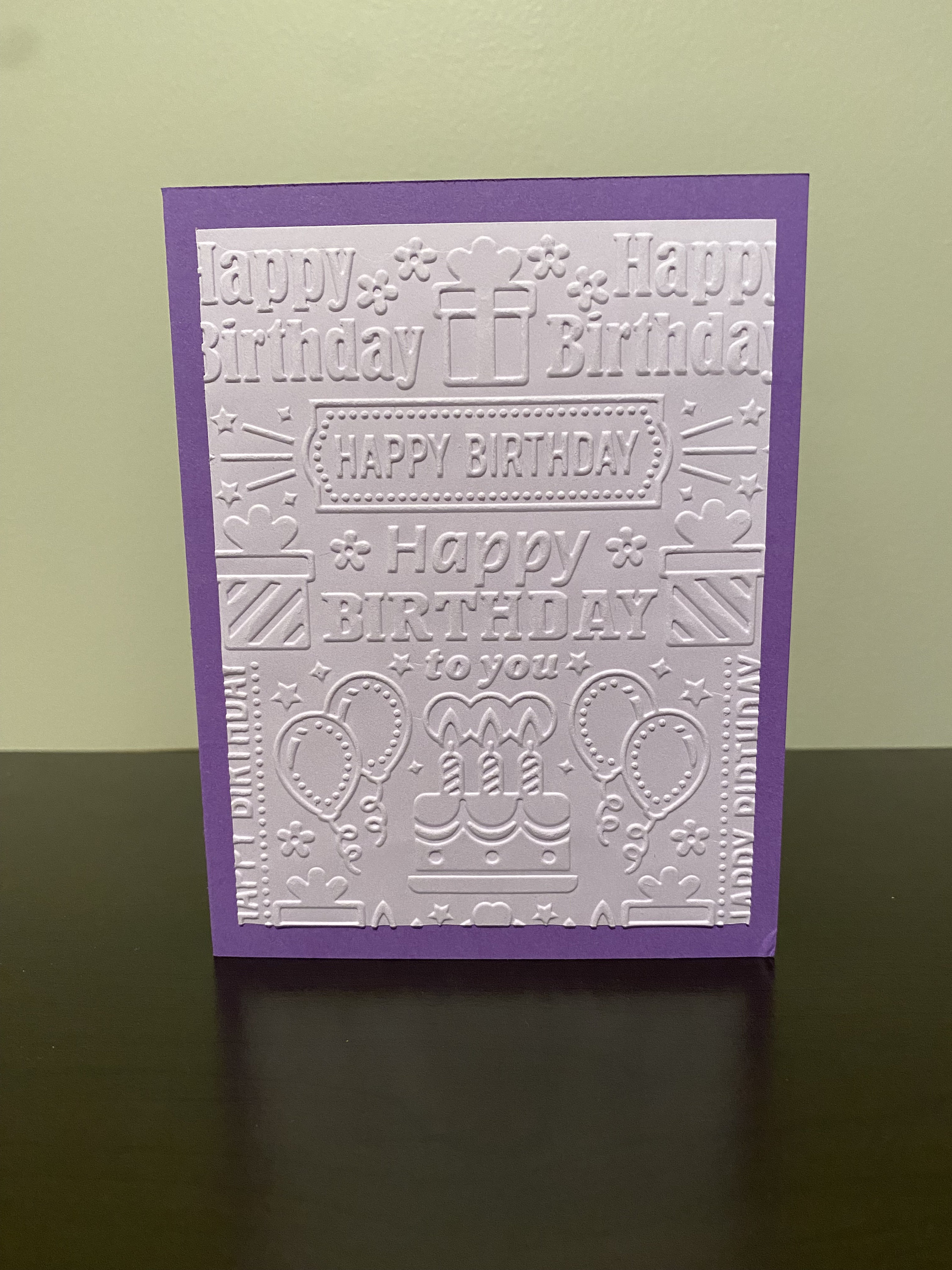 Happy Birthday Cards Embossed Set of 5 Handmade - Etsy