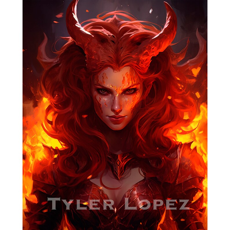 Dnd Female Warlock Character 30 Pack, Digital Fantasy Women Tiefling ...