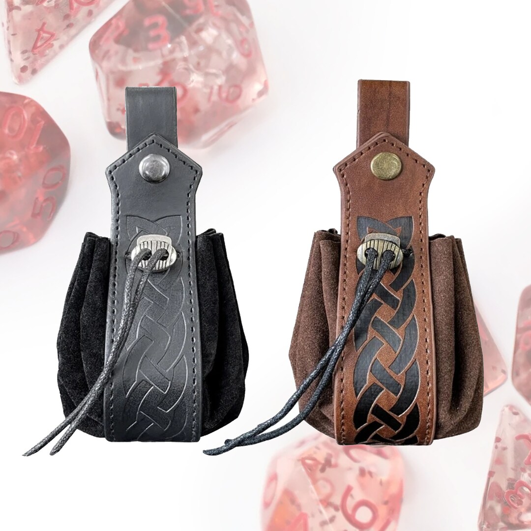 Dnd Dice Bag, Medieval Men Pouch Wallet, Storage Embossed Hangable Belt ...