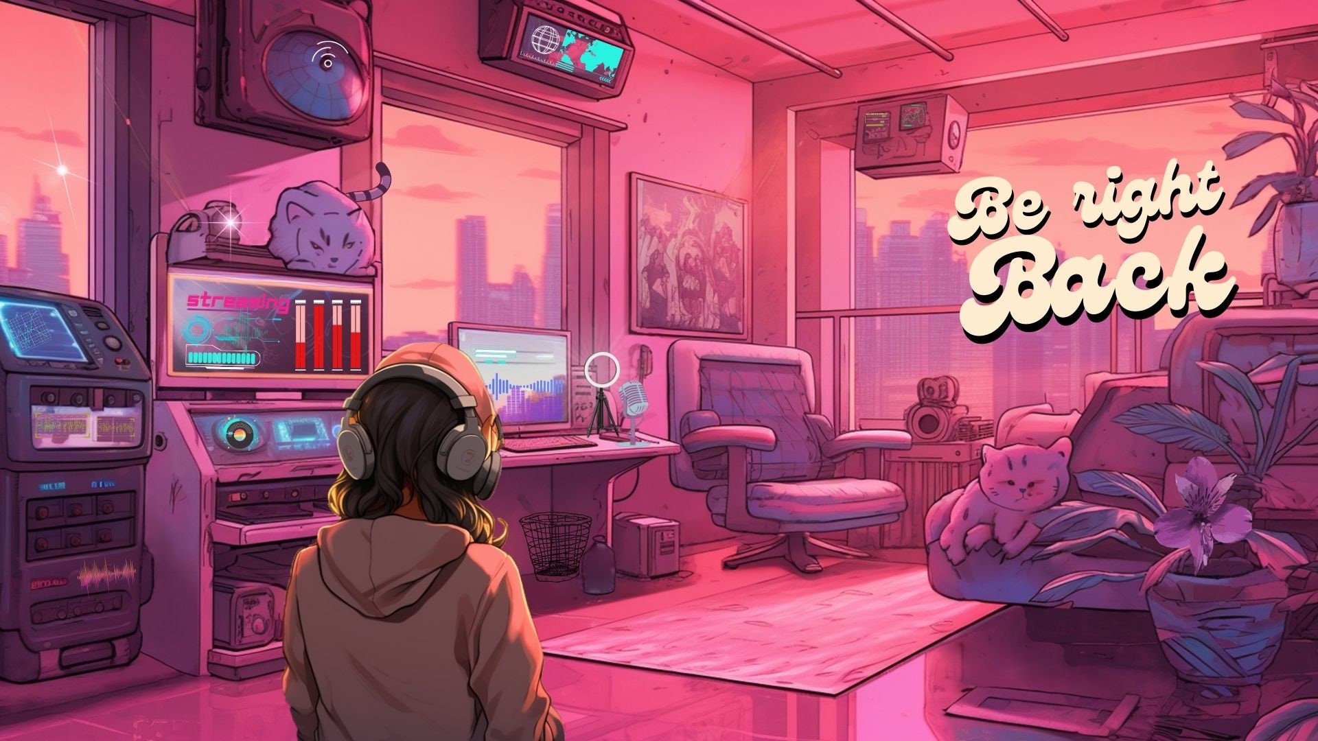 Vintage Retro Gaming Room Overlay for Female Streamers - Etsy