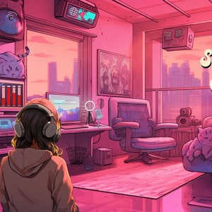 Vintage Retro Gaming Room Overlay for Female Streamers - Etsy