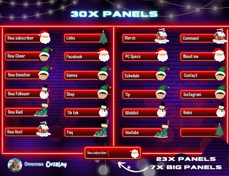 Christmas Stream Overlay Pack - Twitch Stream Screens - Winter- New ...