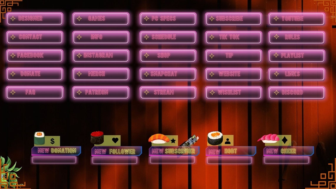 Japan Overlay Twitch Stream - Etsy