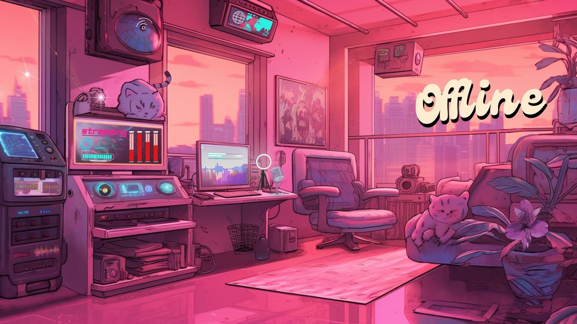 Vintage Retro Gaming Room Overlay for Female Streamers - Etsy