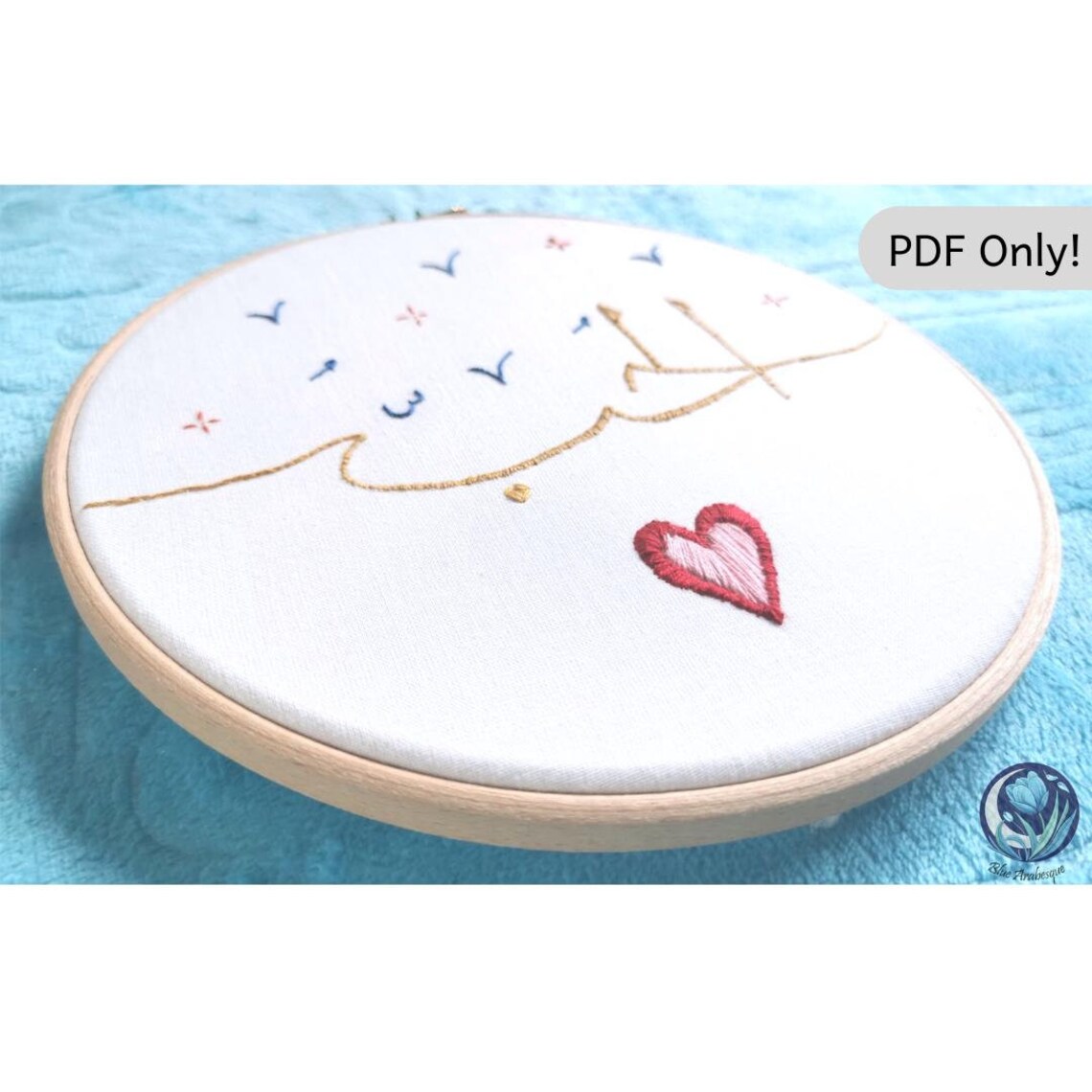 Embroidery Love Al-hubb Amour Arabic Calligraphy Guide and Pattern - Etsy