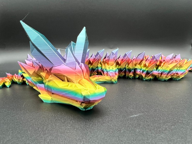 Cinderwing3d Crystal Dragon - Exquisite 3D Printed Mythical Sculpture ...
