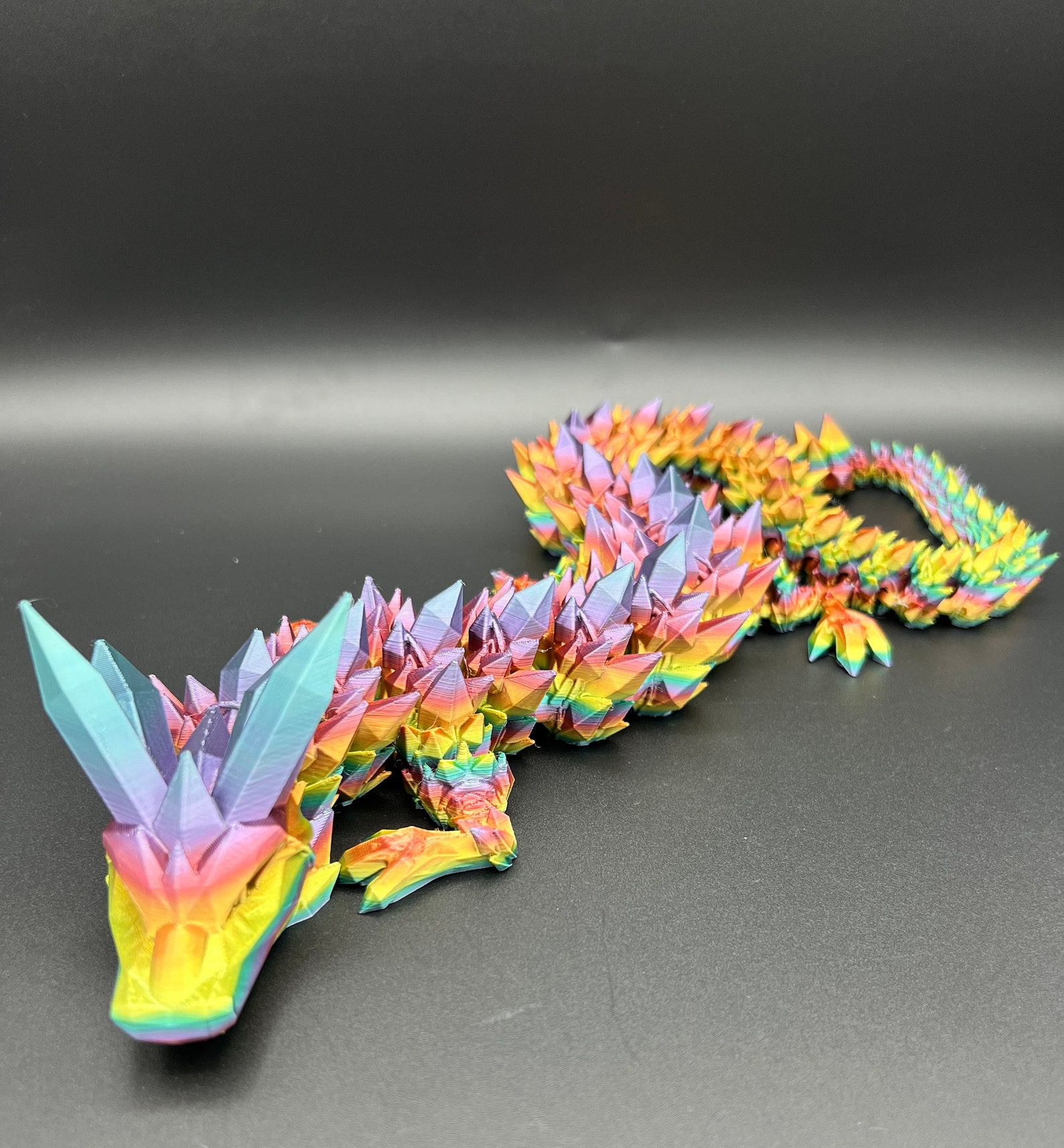 Cinderwing3d Crystal Dragon - Exquisite 3D Printed Mythical Sculpture ...