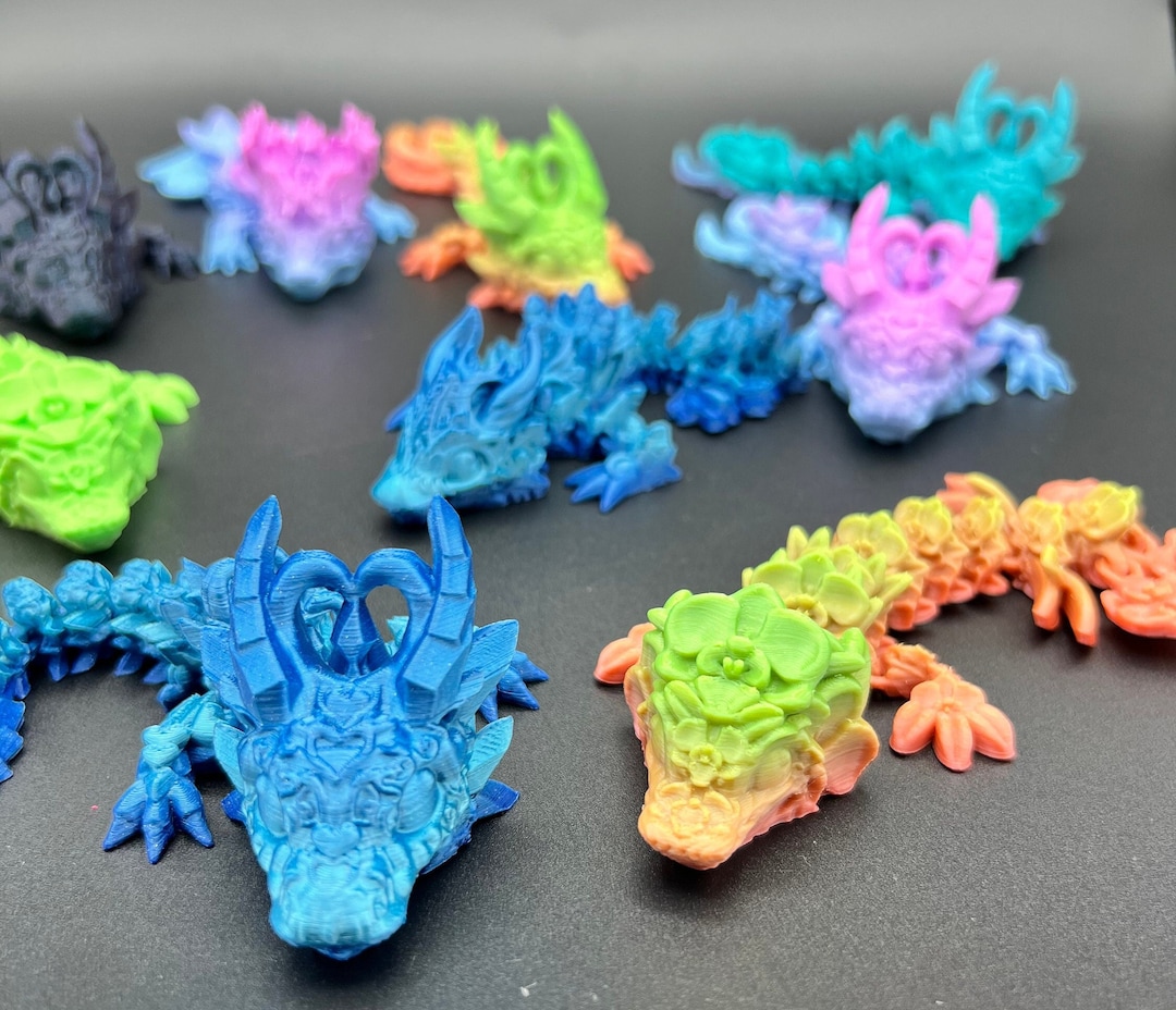 Mini Dragon Pack by Cinderwing3d 3 Random Keychain Dragons, New Colors ...
