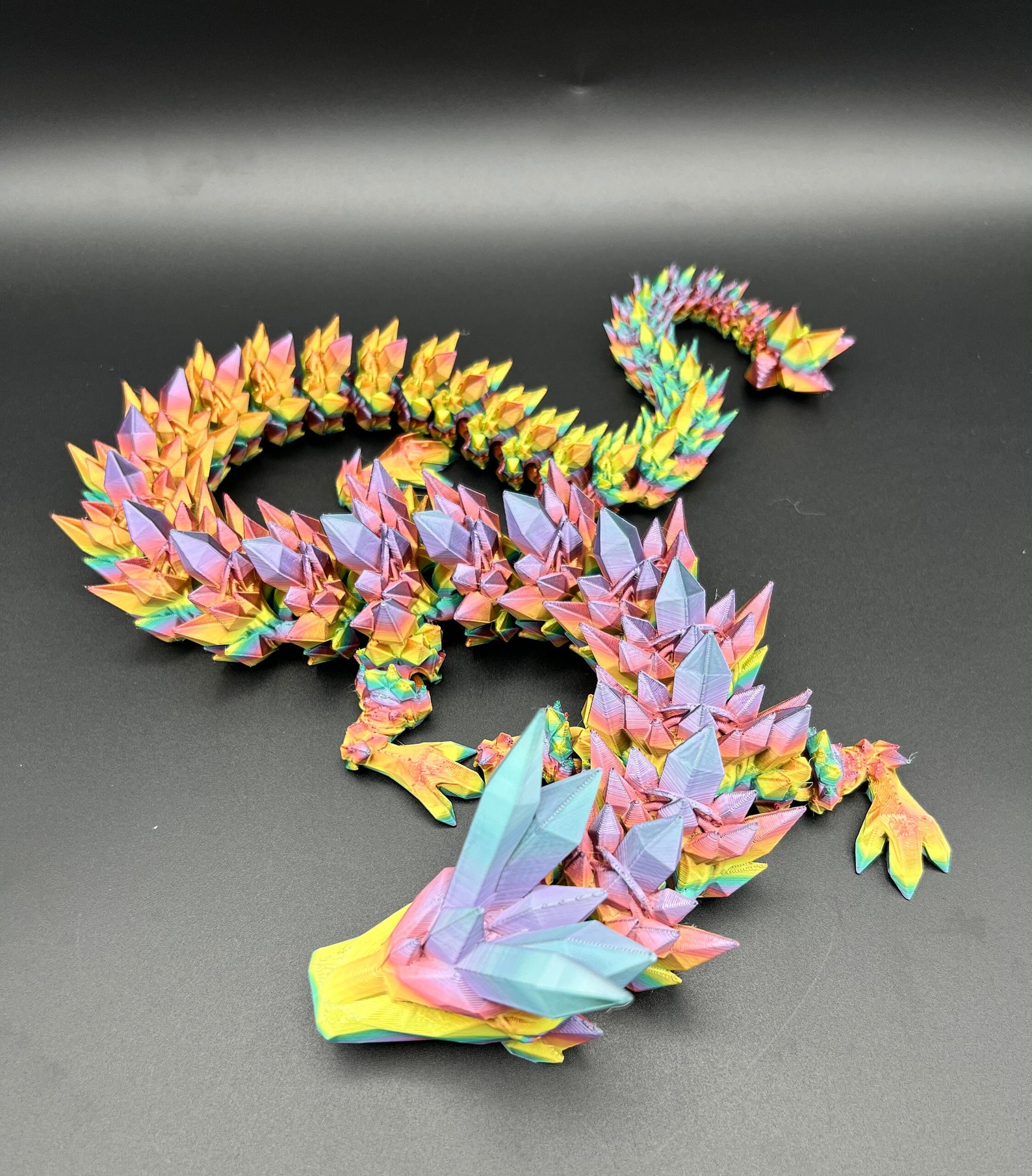 Cinderwing3d Crystal Dragon - Exquisite 3D Printed Mythical Sculpture ...
