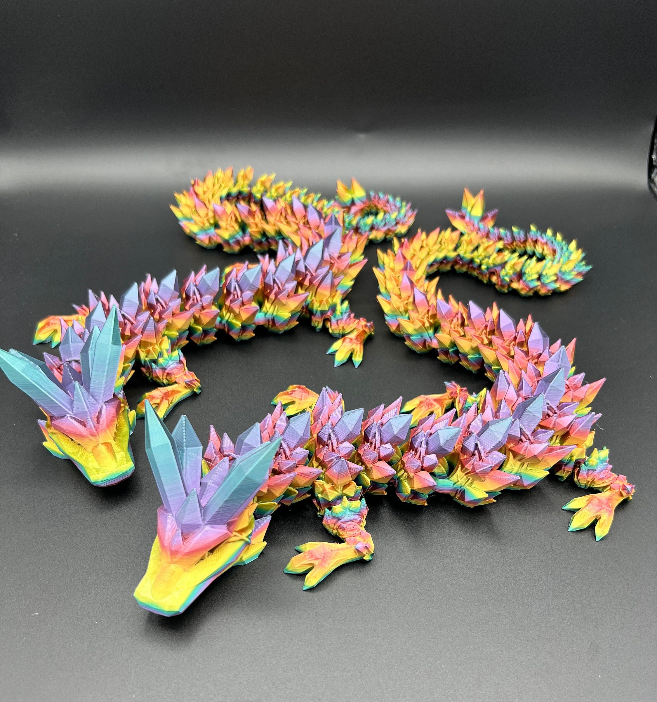 Cinderwing3d Crystal Dragon - Exquisite 3D Printed Mythical Sculpture ...