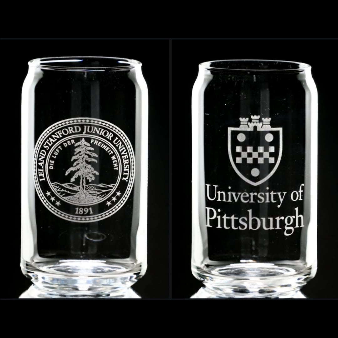 Beer Glass College Logo Beer Cup Graduation Gift University Logo - Etsy