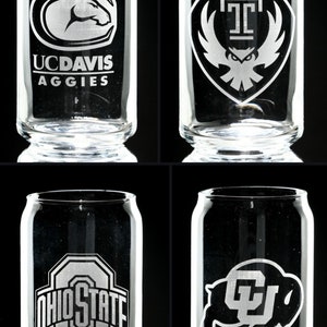 Beer Glass College Logo Beer Cup Graduation Gift University Logo - Etsy