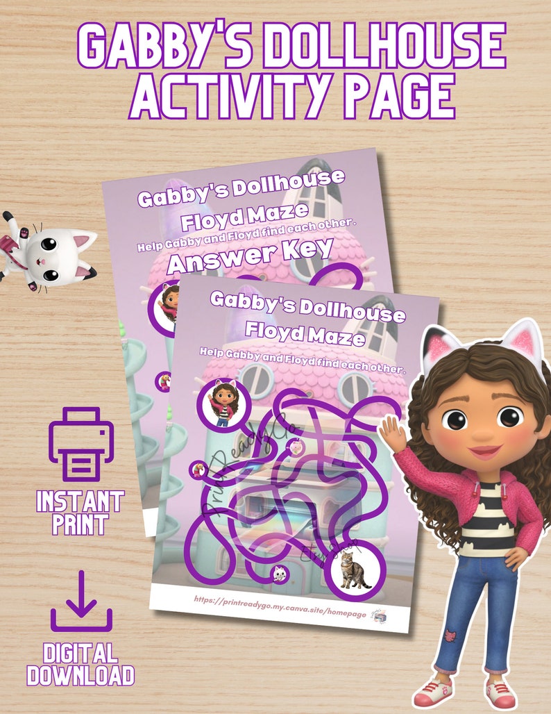 Gabby's Dollhouse Activity Page - Etsy