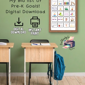 My Big List of Pre-k Goals - Etsy