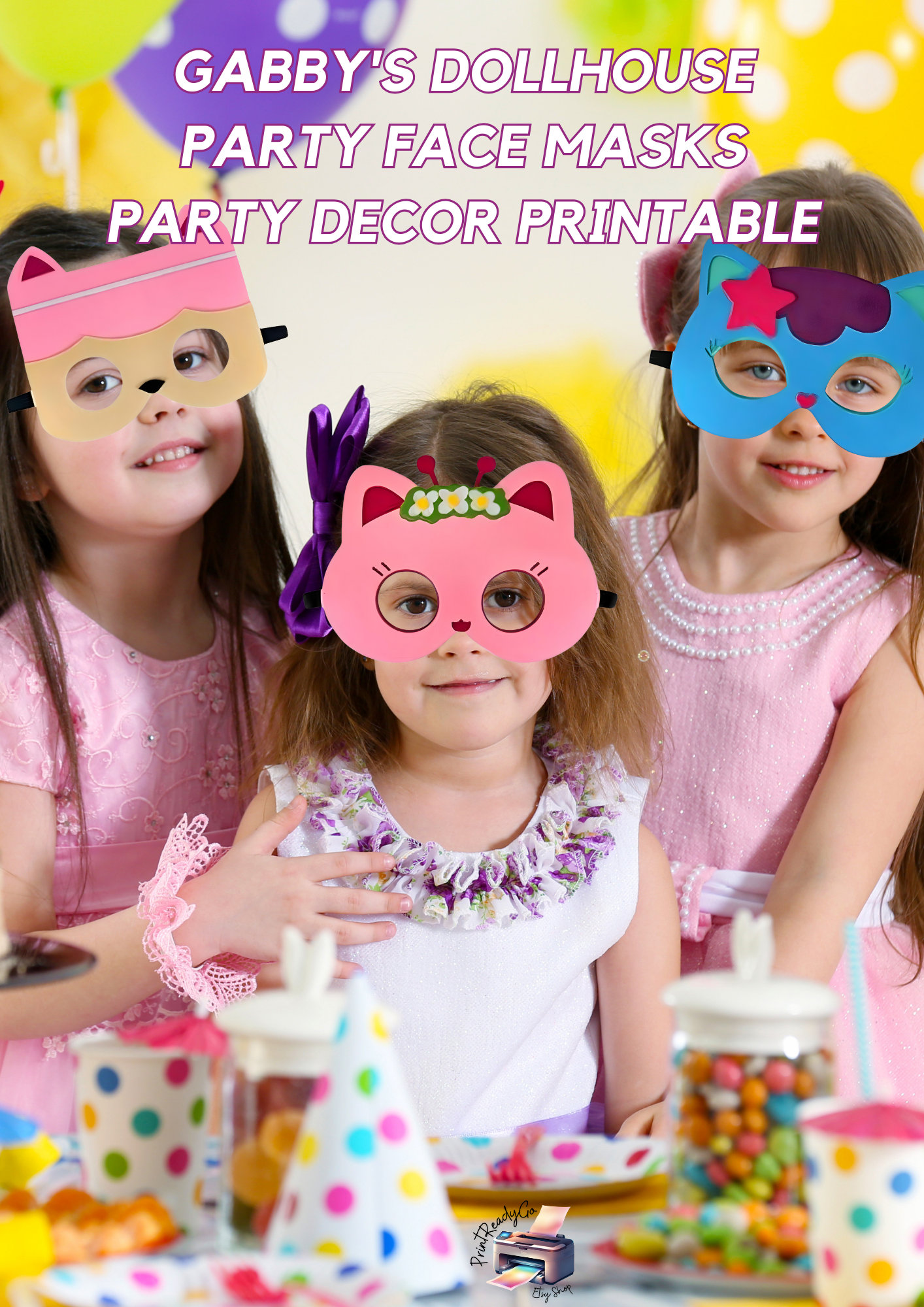 Gabby's Dollhouse Party Face Masks Party Decor Printable - Etsy