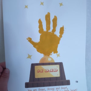 DIY Father's Day Handprint Kids Craft - Etsy