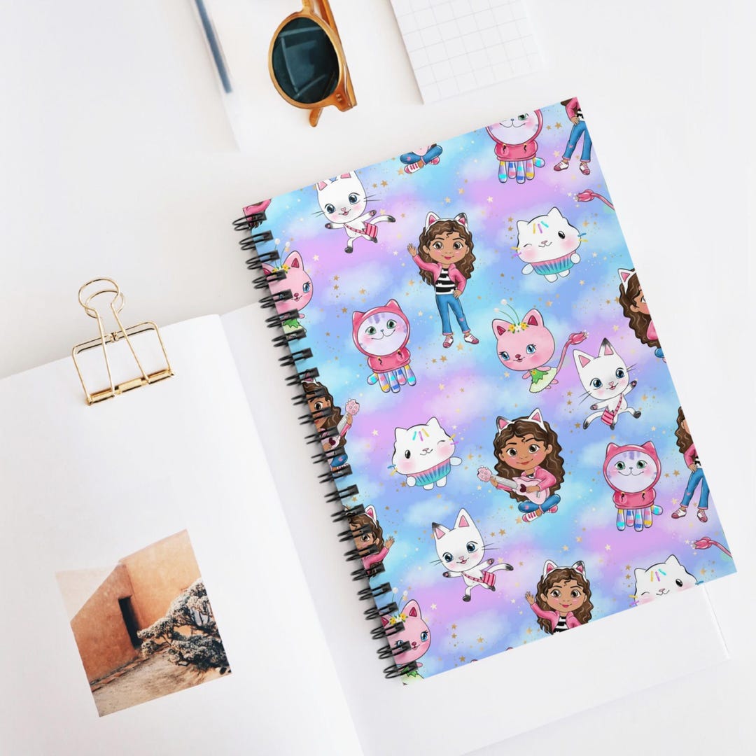 Gabby's Dollhouse-themed Spiral Notebook, Cute Girls Note Pad, Kawaii ...