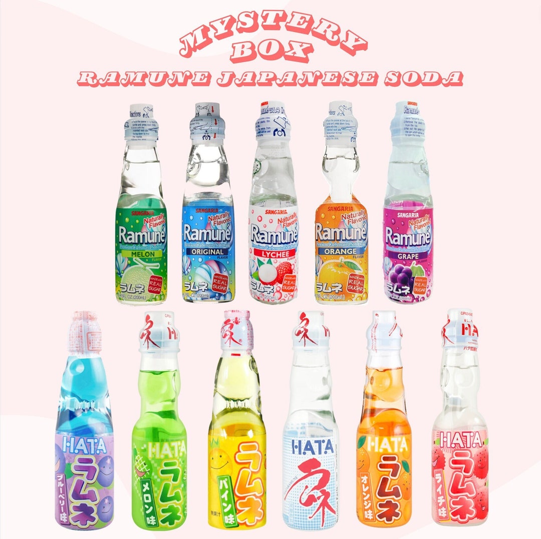 Ramune Mystery Box L Japanese Soda Mystery Box L Japanese Drinks L ...