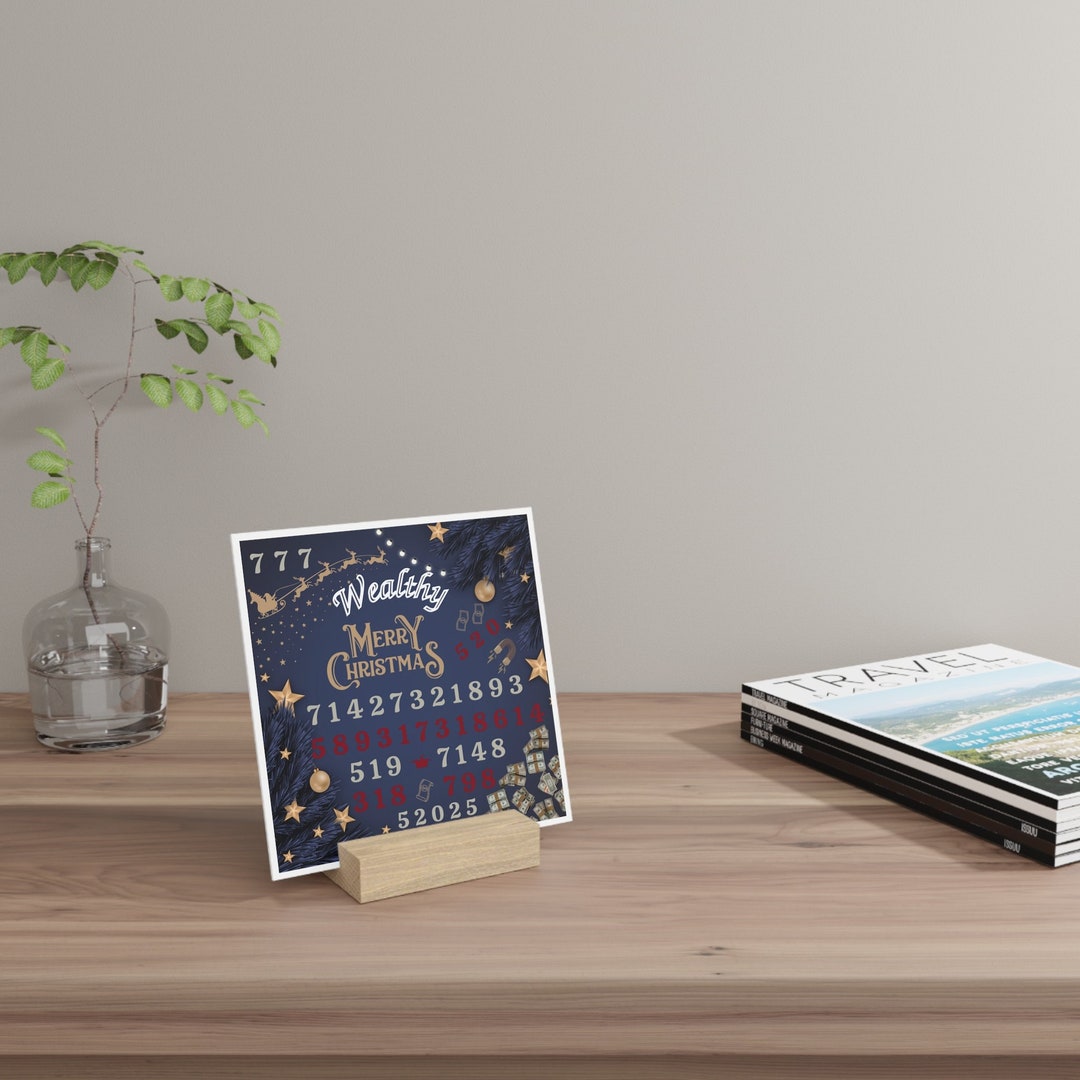 Wealth Numbers Navy Money Gallery Board With Stand Best - Etsy