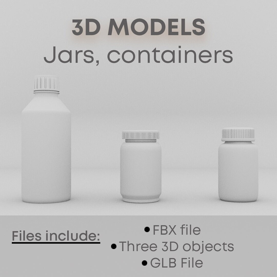 3D Packaging, 3D Model FBX File, 3D Model GLB File, Packaging 3d ...