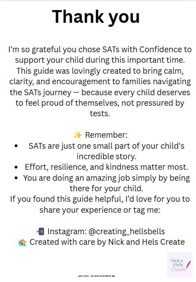 Year 6 Sats Parent Guide | Calm Support, Practice Questions & Wellbeing ...