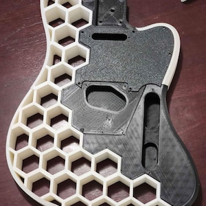 3D Printed Guitar Body Only - Etsy