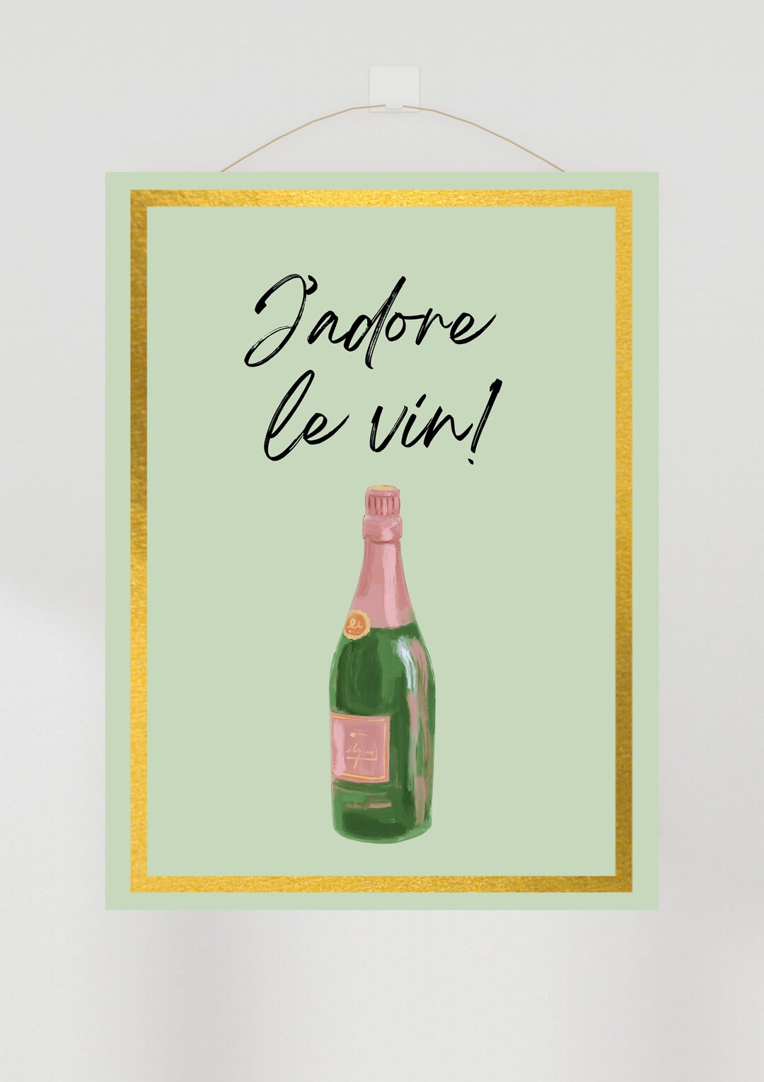 Jadore Le Vin I Love Wine Printable French Wall Art - Etsy