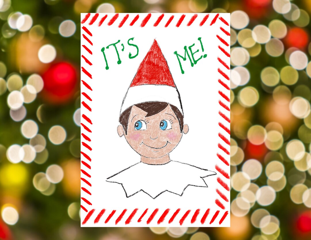 Elf Self Portrait Printable Nightly Activity Idea - Etsy
