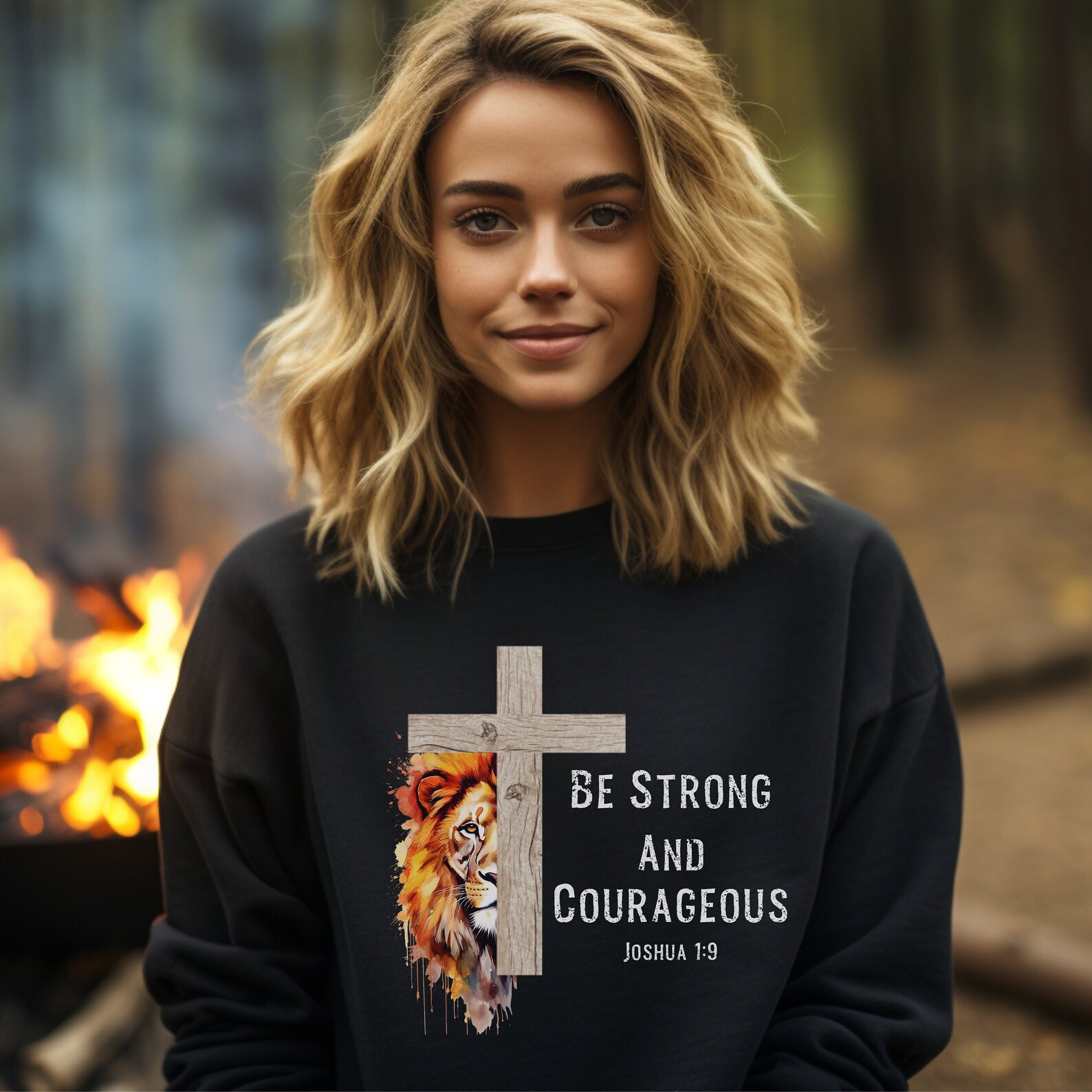 Lion of Judah Shirt, Grunge Clothes Lion Sweatshirt, Be Strong and ...