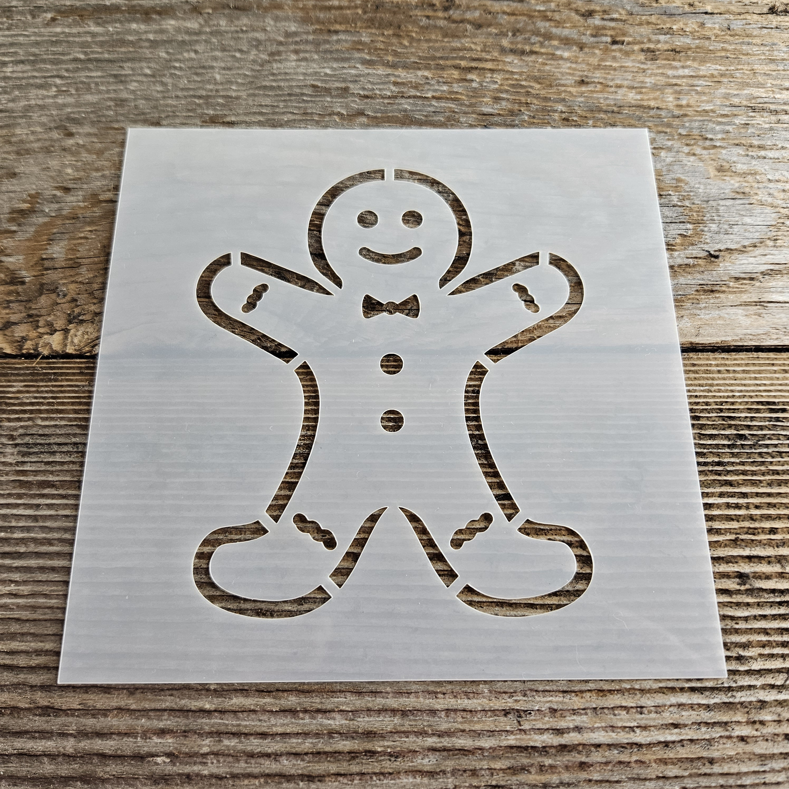 Gingerbread Man With Details Stencil Reusable Cookie Decorating Craft ...