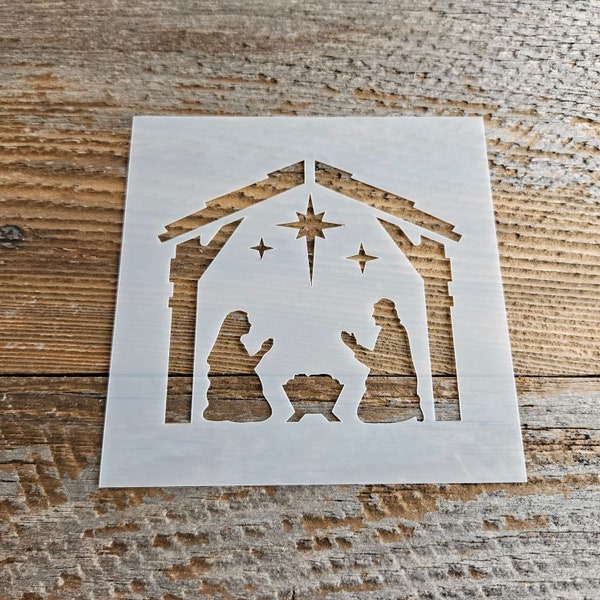 Nativity Stencil - Etsy