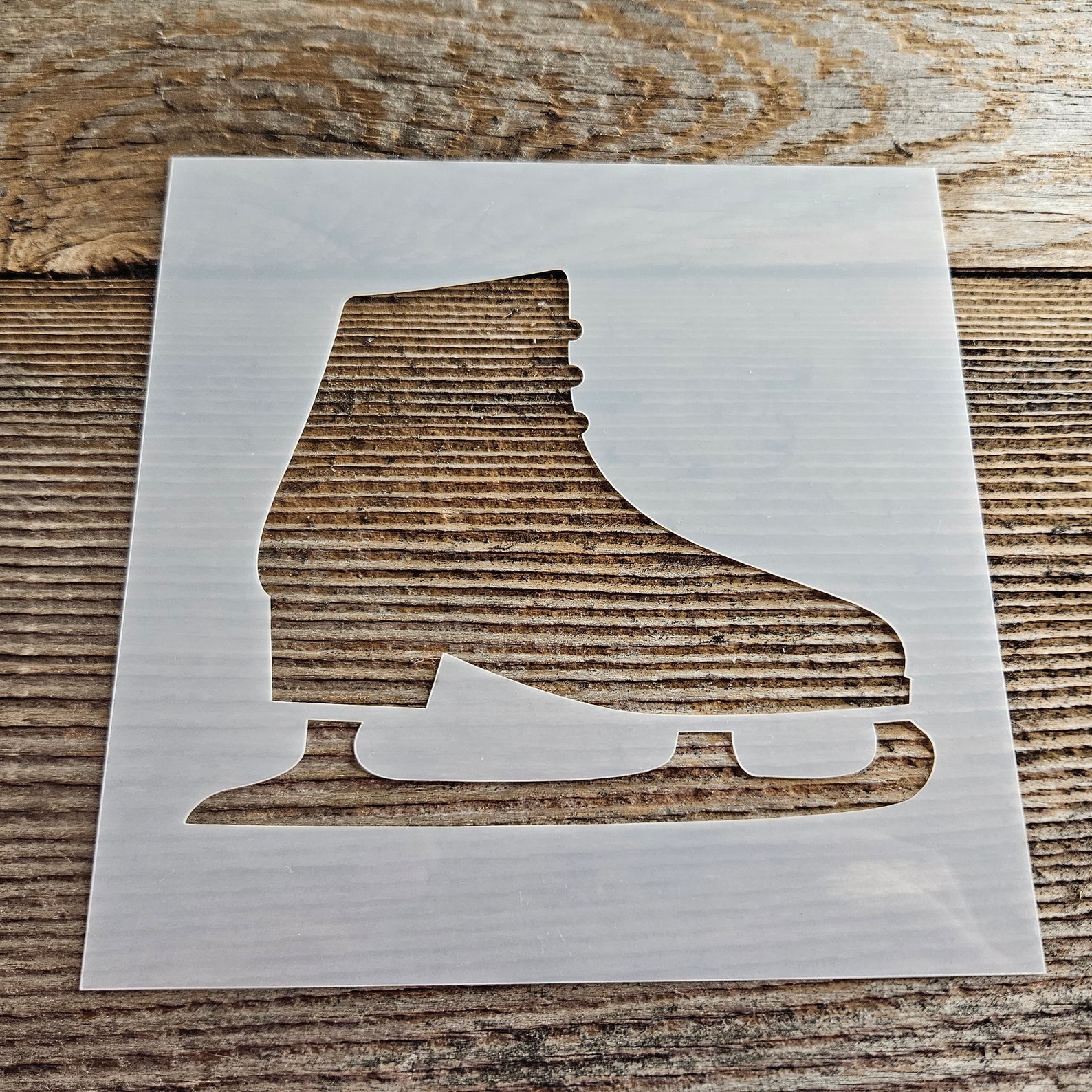 Ice Skate Stencil Reusable Cookie Decorating Craft Painting Windows ...