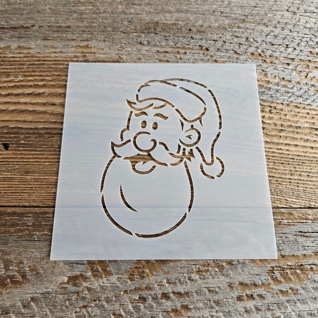 Santa Face Stencil Reusable Cookie Decorating Craft Painting - Etsy