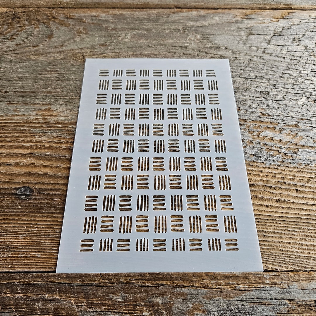 Four Lines Pattern Stencil Mixed Media Art Supply Gel Plate Printing ...