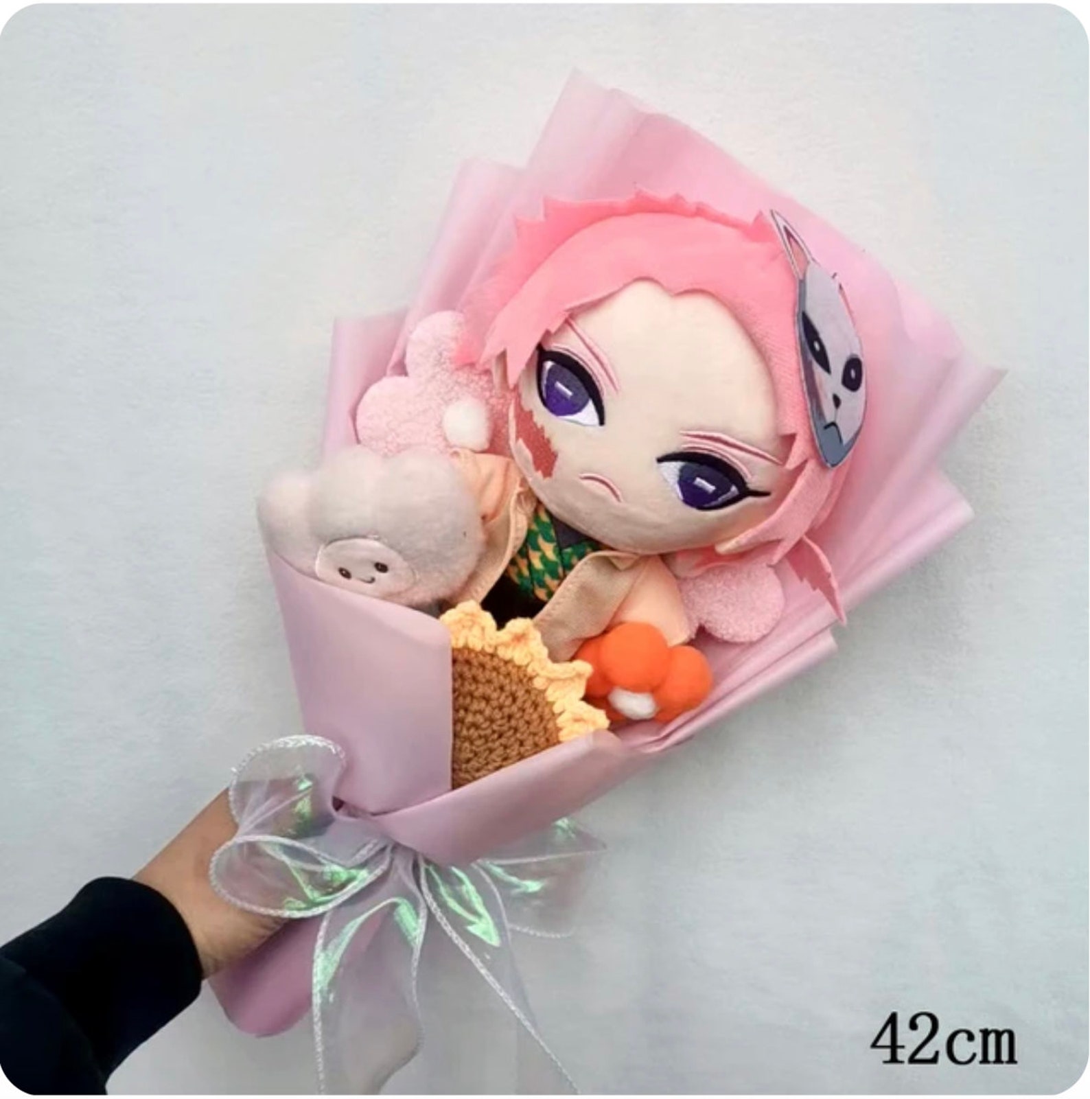 Demon Slayer Bouquet Blade Plush Doll Tanjiro Nezuko Game Peripheral ...