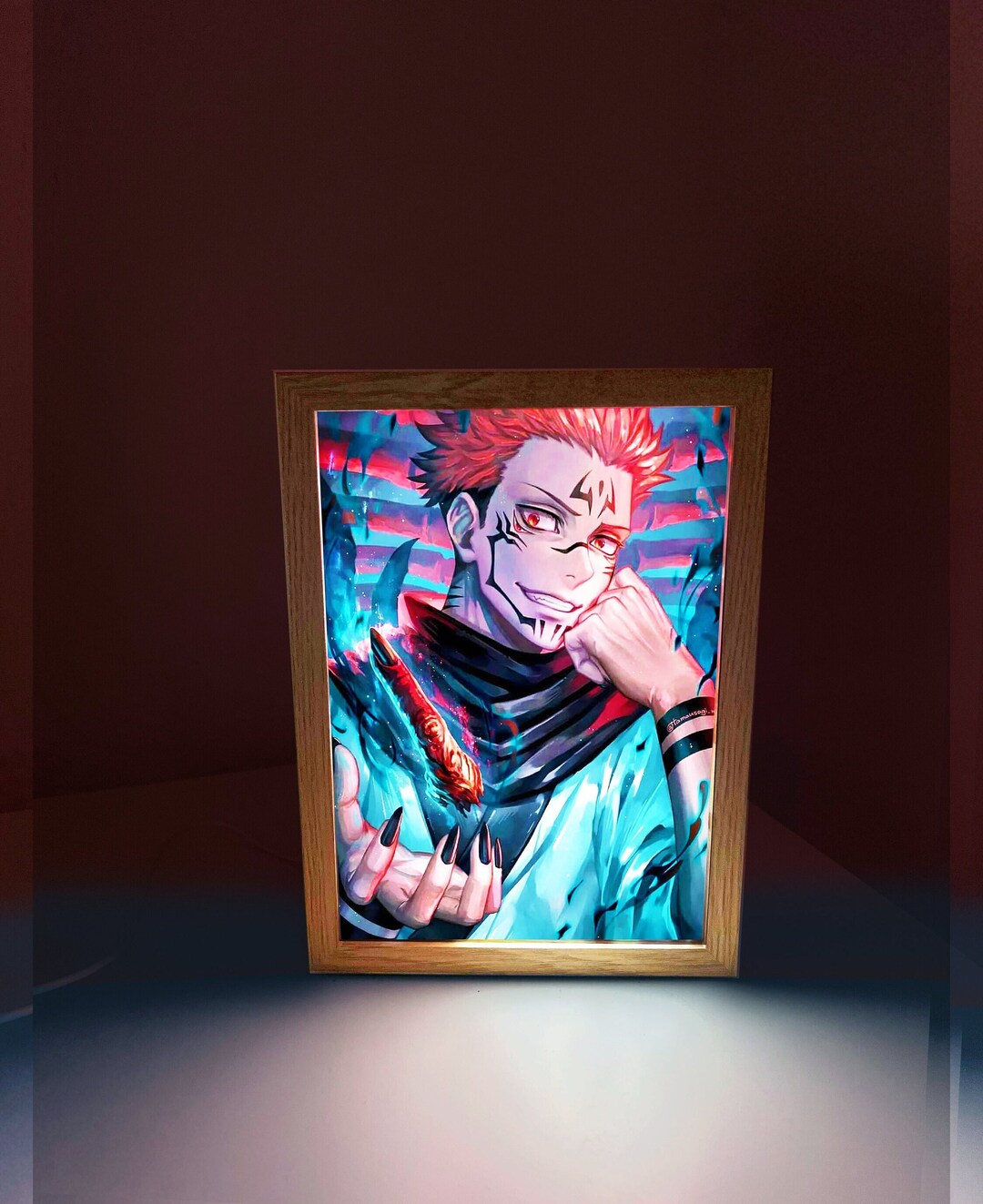 LED Frame Jujutsu Kaisen Gojo Light-up Frame, Wall Art Frame Light ...