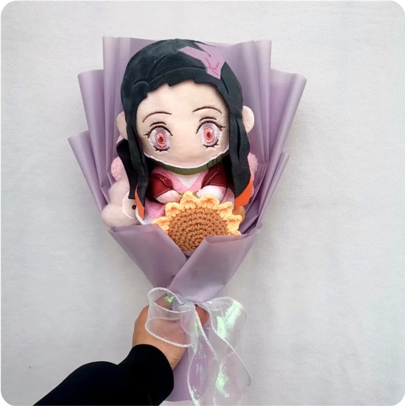 Demon Slayer Bouquet Blade Plush Doll Tanjiro Nezuko Game Peripheral ...