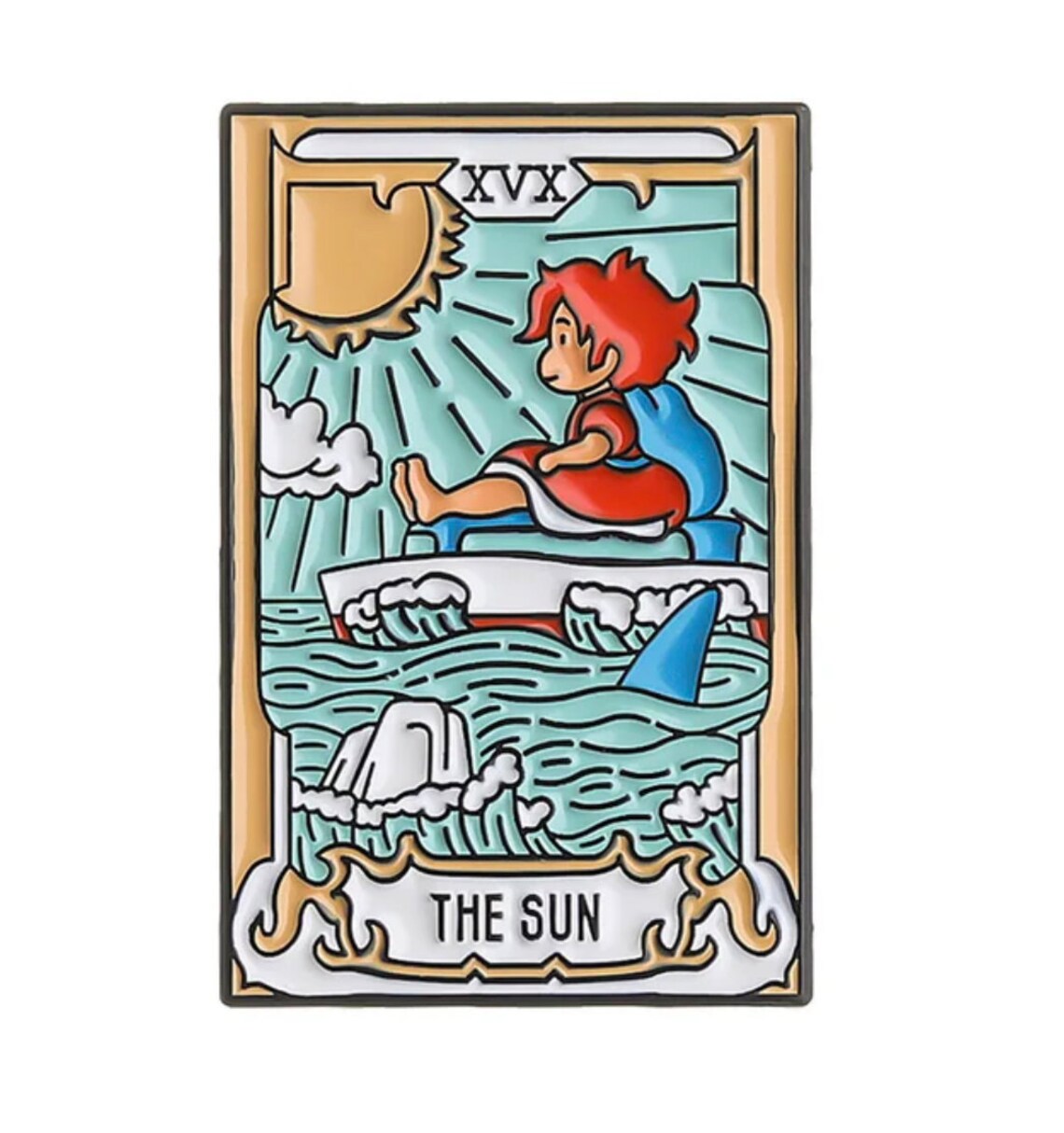 Anime Studio Ghibli Tarot Card Enamel Pins Custom Totoro Brooches Lapel ...